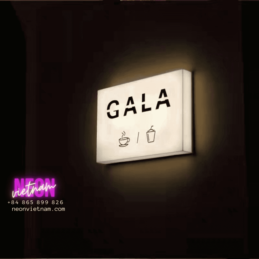 Gala Coffee Frameless Light Box Sign - Neon Viet Nam