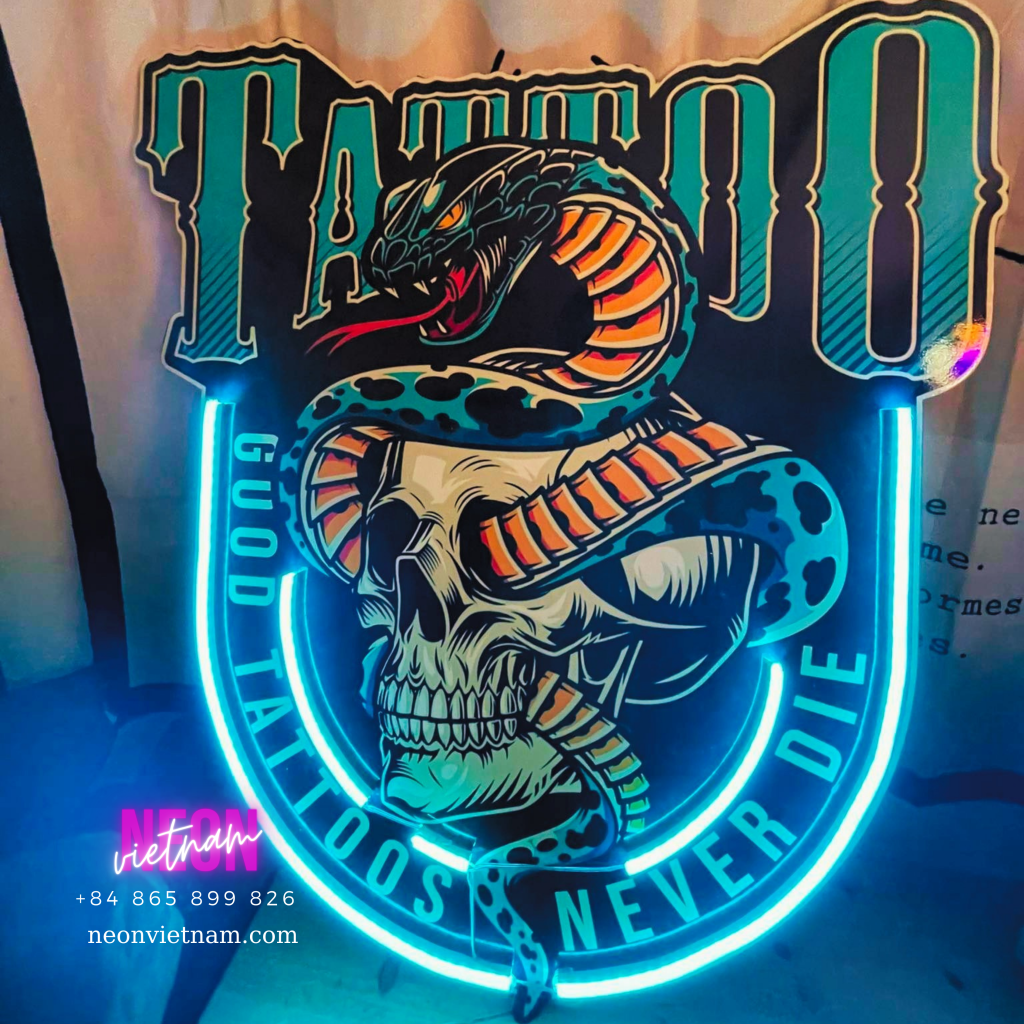 Good Tattoo Never Die Uv Print Neon Sign - Neon Viet Nam