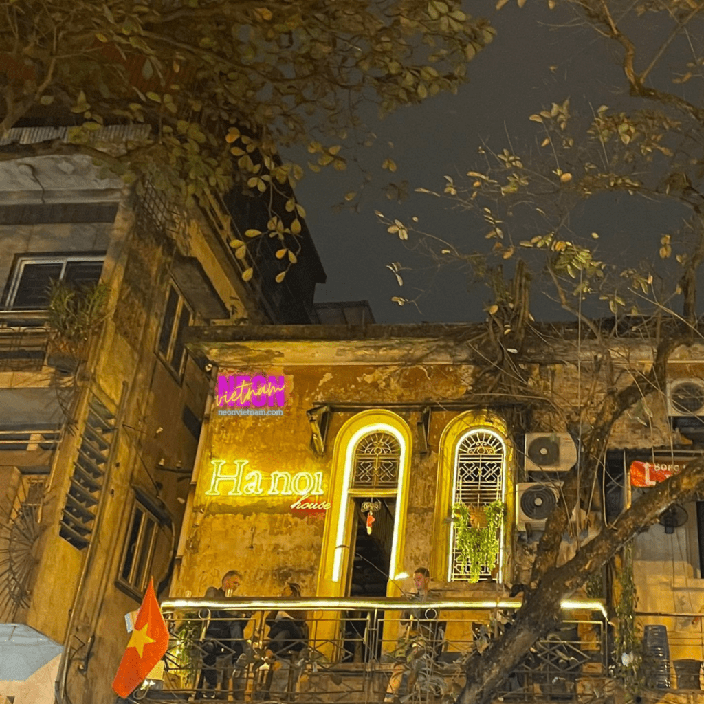 Hanoi House Cafe & Restaurant Glass Neon Sign - Neon Viet Nam