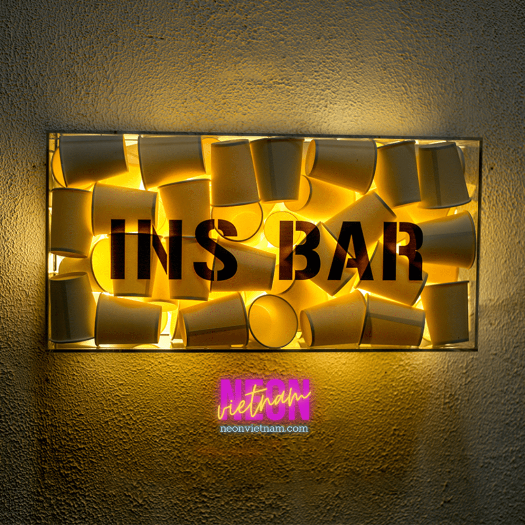 Ins Bar Papercup Transparent Light Box Sign - Neon Viet Nam