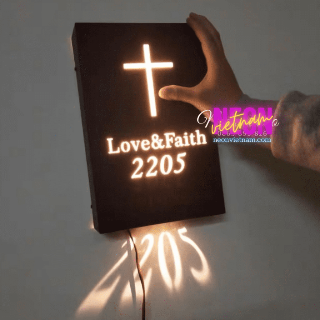 Love & Faith 2205 Backlit Light Box - Neon Viet Nam