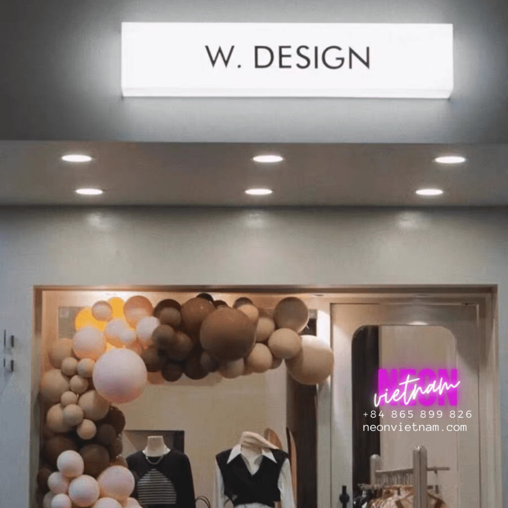 W Design Frameless Light Box Sign - Neon Viet Nam