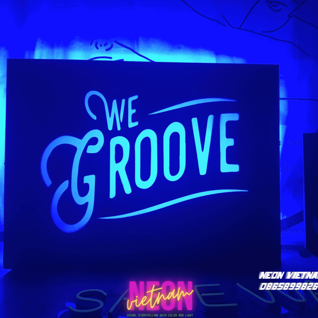 We Groove Backlit Light Box - Neon Viet Nam