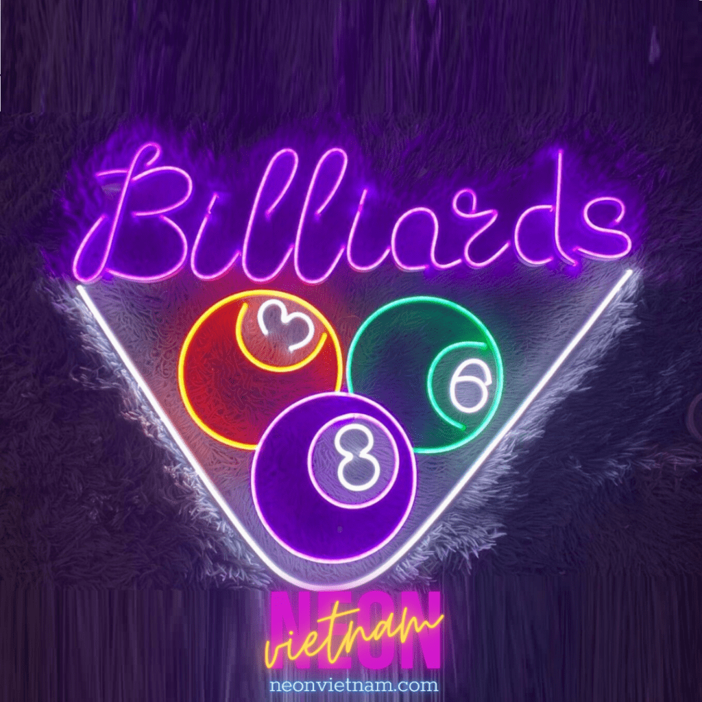 Billiards Logo Led Neon Sign - Neon Viet Nam