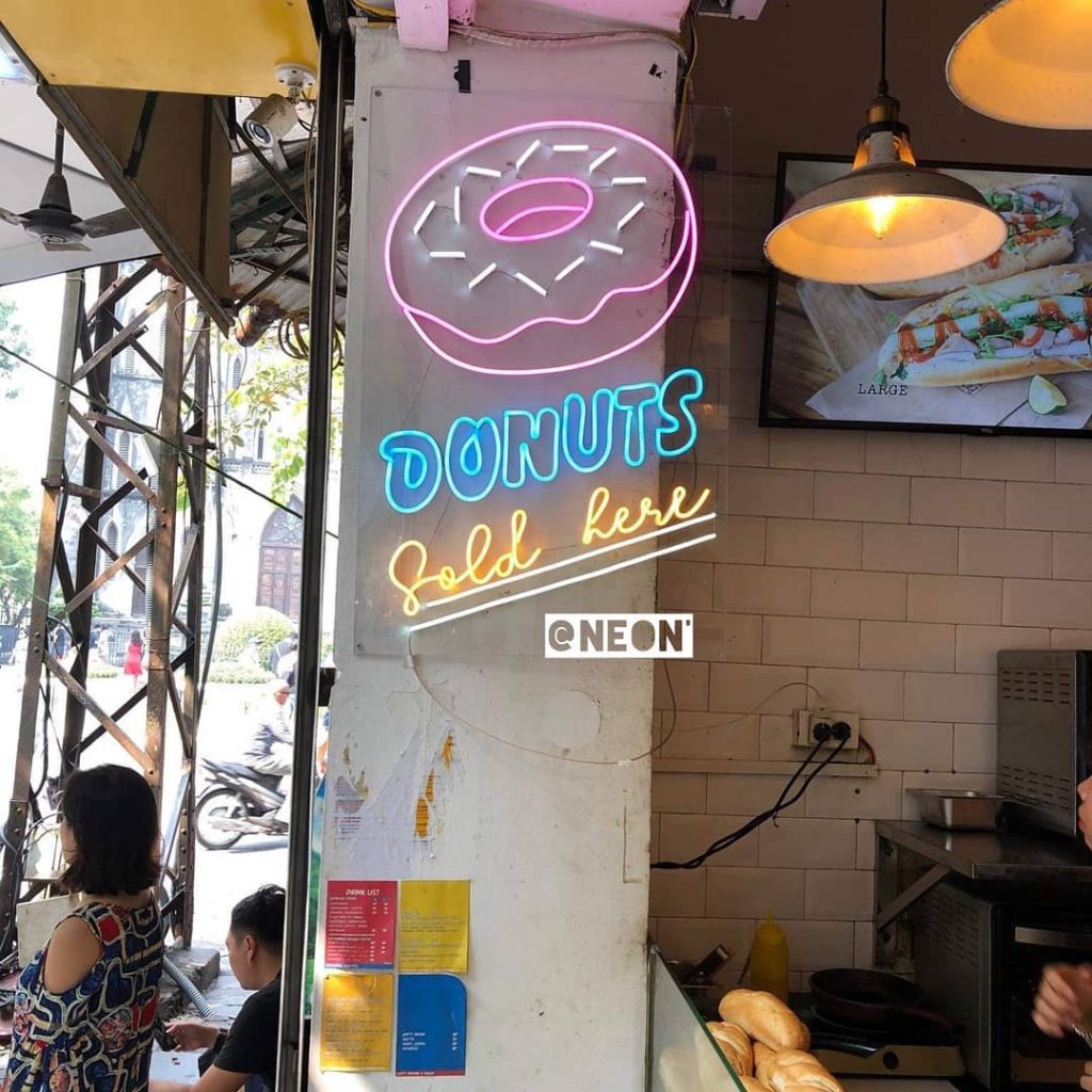 Donuts Sold Here Led Neon Sign - Neon Viet Nam