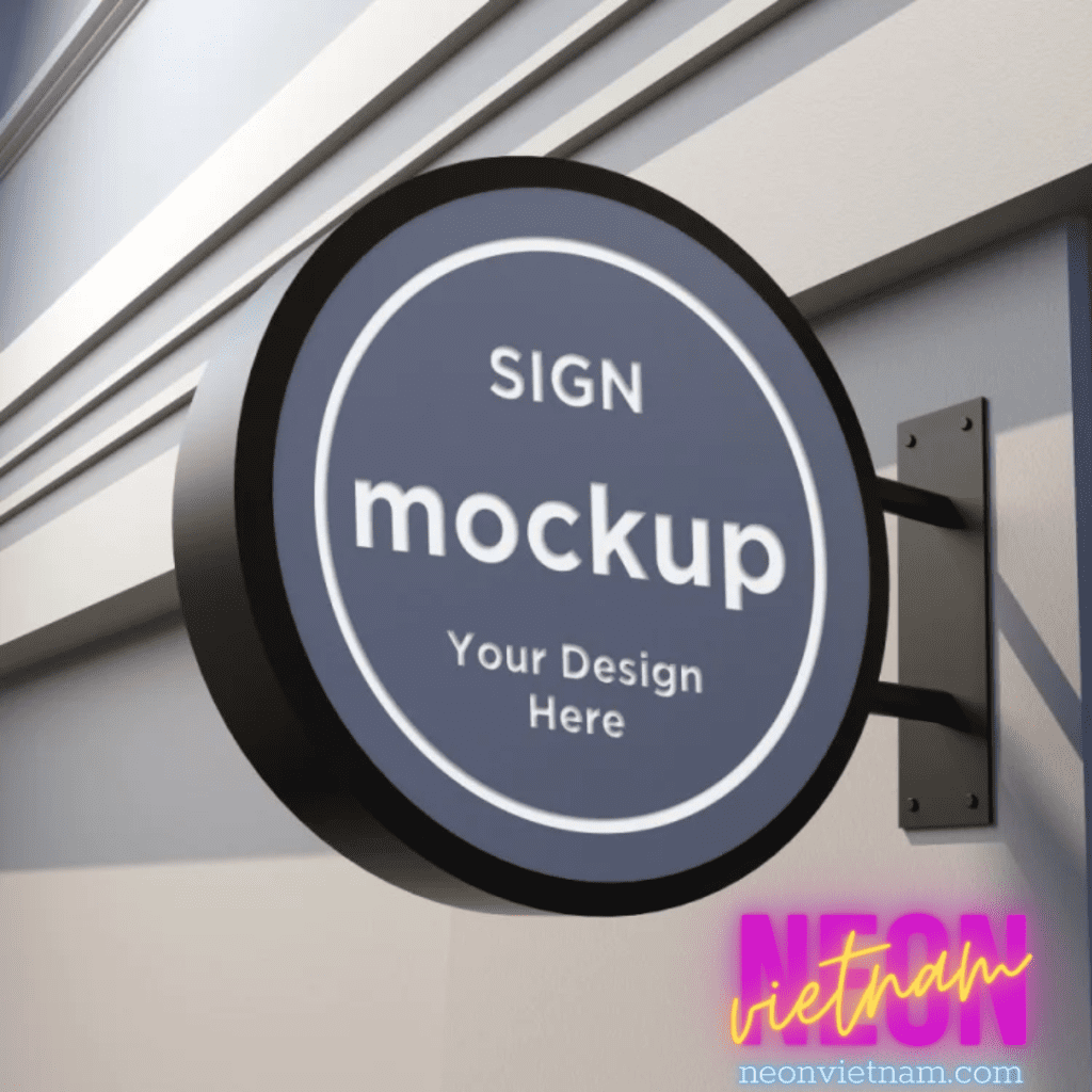Sign Mockup Advertising Light Box - Neon Viet Nam