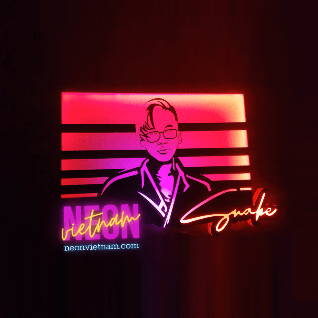 Snake Gaming Streamer Logo RGB Light Box GTA Style - Neon Viet Nam