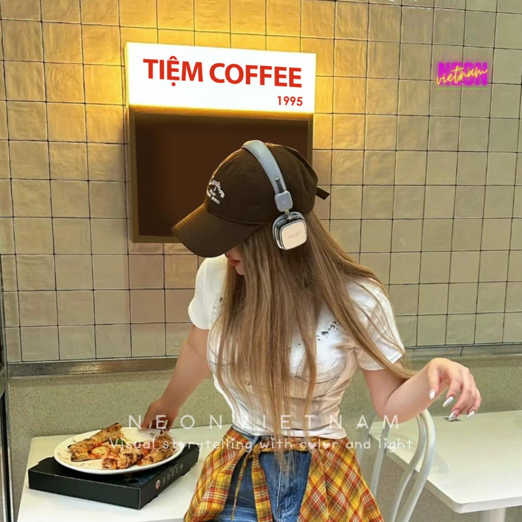 Coffee notice light box sign - Neon Viet Nam