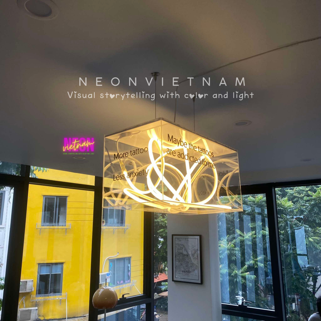 Transparent LED light box sign - Neon Viet Nam