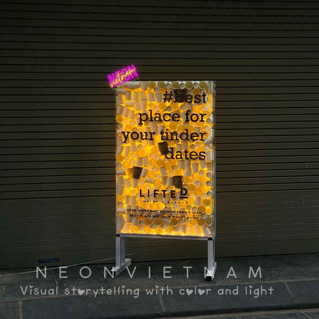 Transparent light box signs - Neon Viet Nam